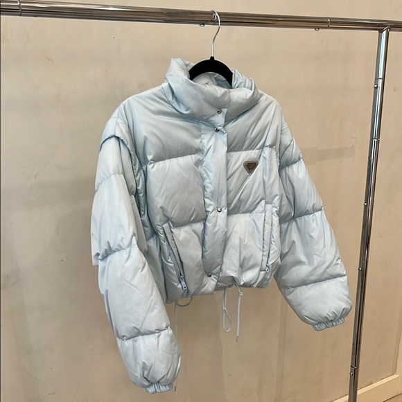 Prada | Jackets & Coats | Light Blue Prada Puffer Jacket Vest | Poshmark